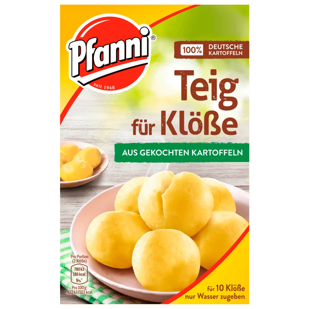 Pfanni Teig für Klöße gekocht, für 10 Klöße | Kartoffelknödel / -Klöße ...