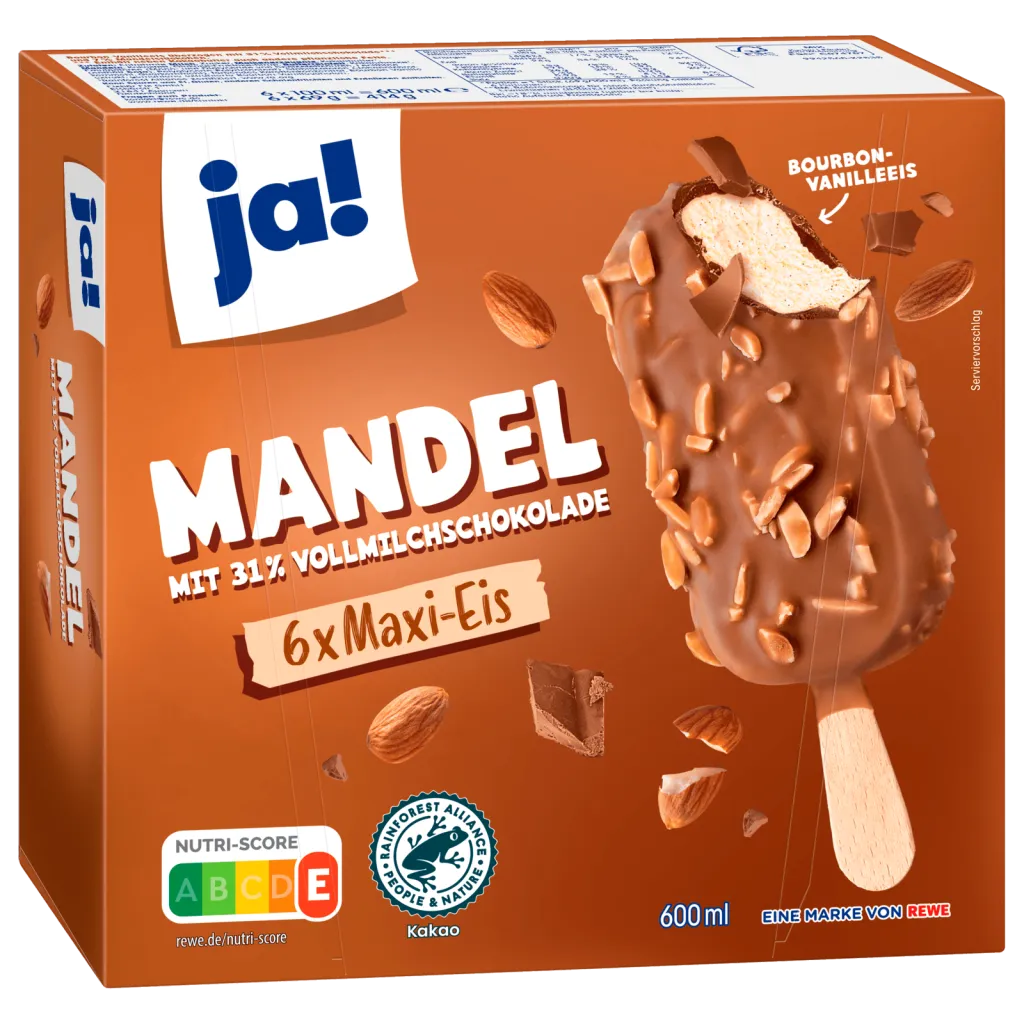 ja! Mandel Eis am Stiel 6er | Mehrfachpackungen | HIT