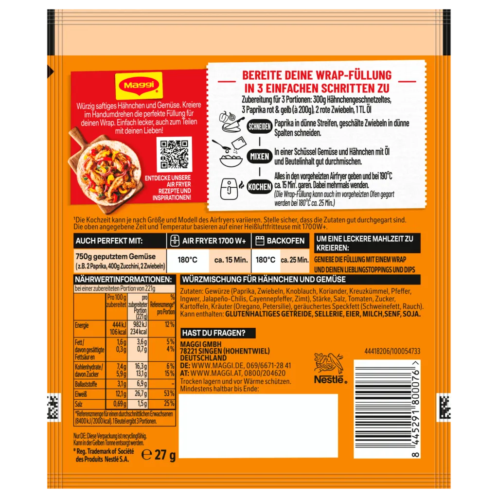 Maggi Fix Airfryer Mexican Fajita | Fixprodukte | HIT